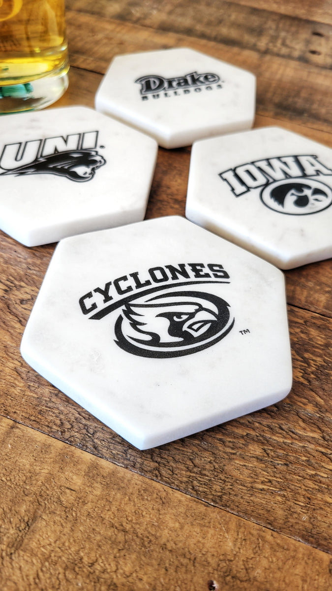 Iowa Hawkeye Marble Coaster by Cheers Ink