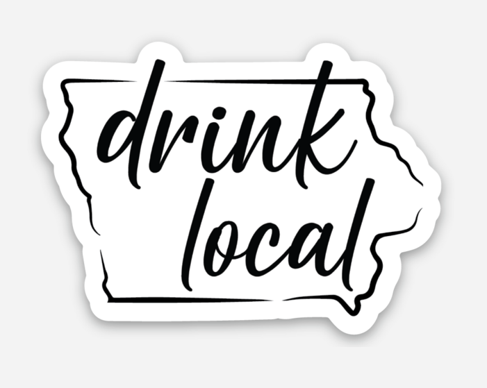 Drink Local Iowa Magnet by Cheers Ink