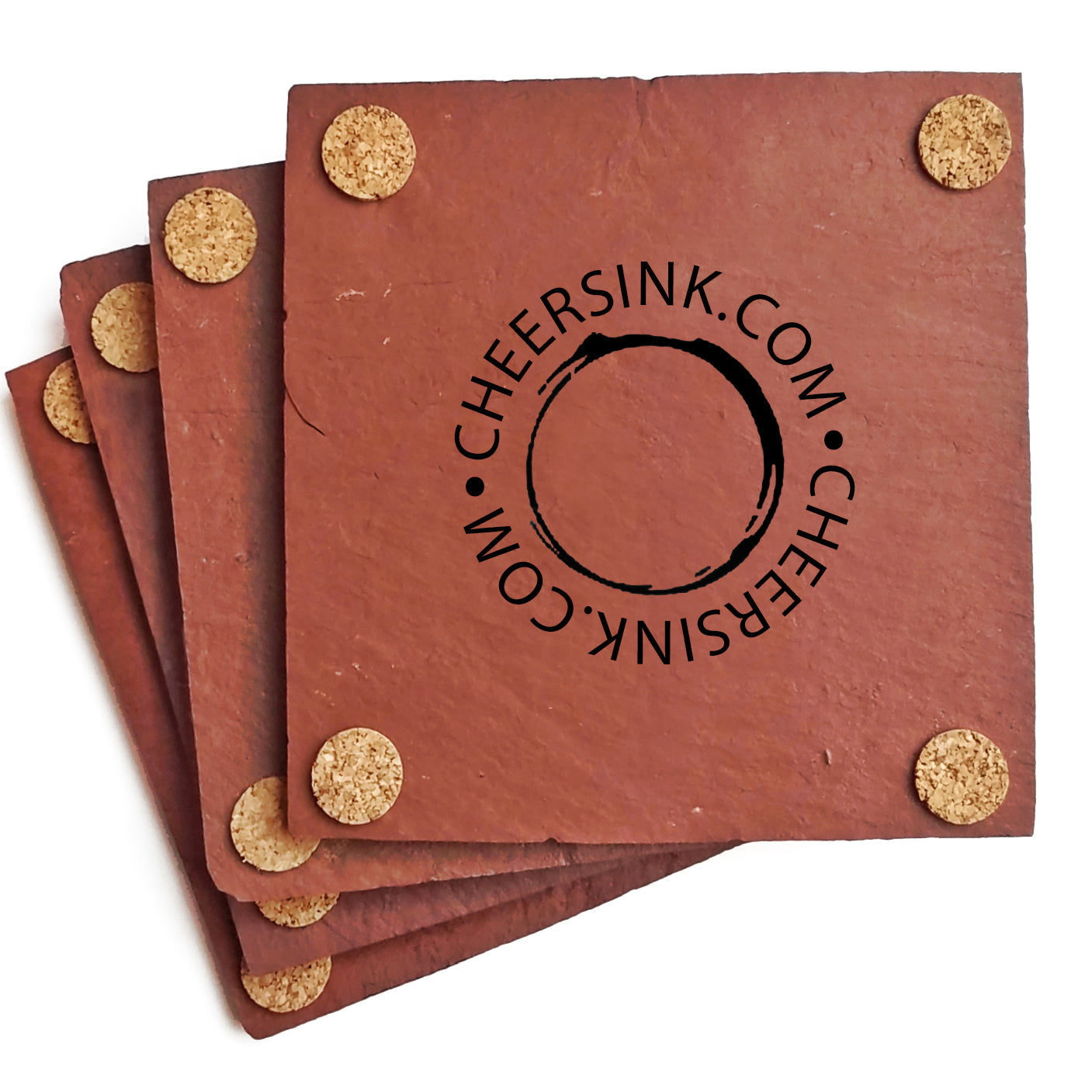 Naturally Colored Slate Coaster by Cheers Ink